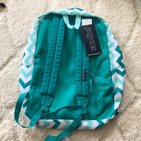 Jansport | Bags | Jansport Superbreak Backpack Aqua Dash Zou Bisou ...